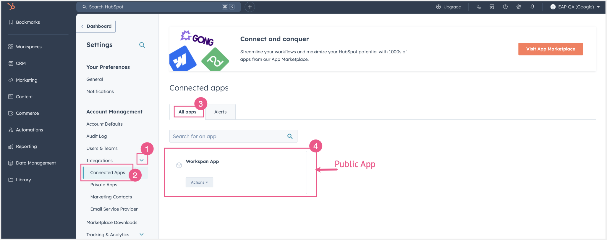 WorkSpan Hyperscaler Edition with HubSpot Application Installation Guide – WorkSpan